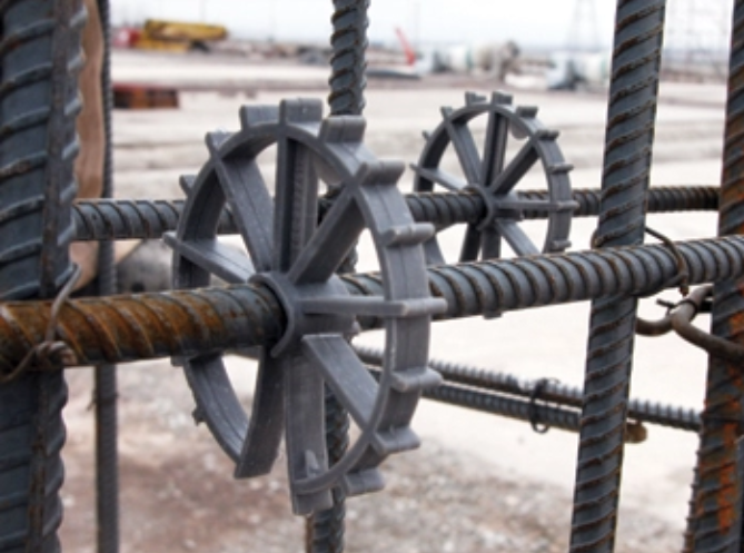 Formwork Accessories Plastic Rebar Spacer , Plastic Concrete Rebar ...