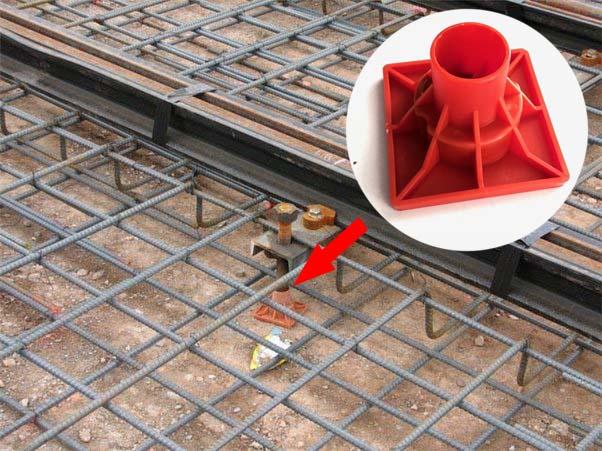 MF Rebar Safety Caps / Puncture Resistant Rebar Caps With Steel Plate