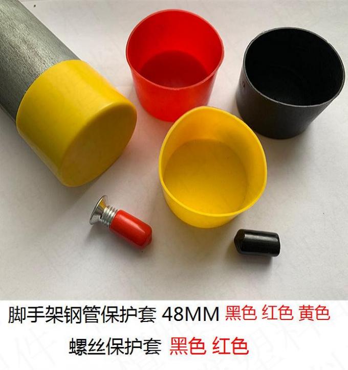 Yellow Scaffold Pipe Tube Ends Safety Caps Plastic Granules